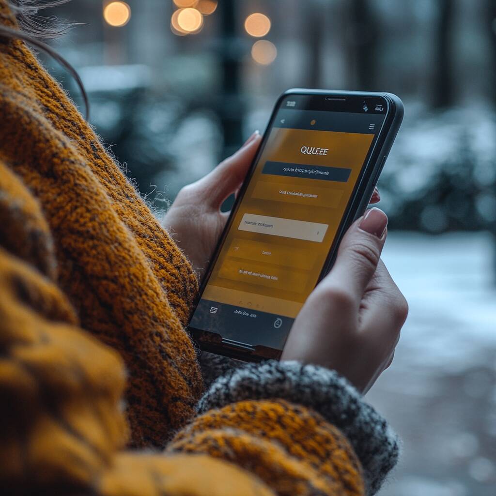 QQEE login screen on a mobile phone held by Bangladeshi user